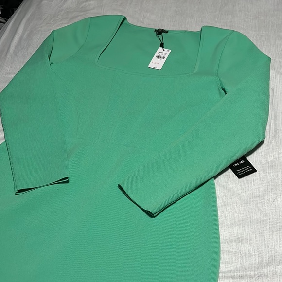 Express | Dresses | Express Nwt Green Long Sleeve Dress | Poshmark